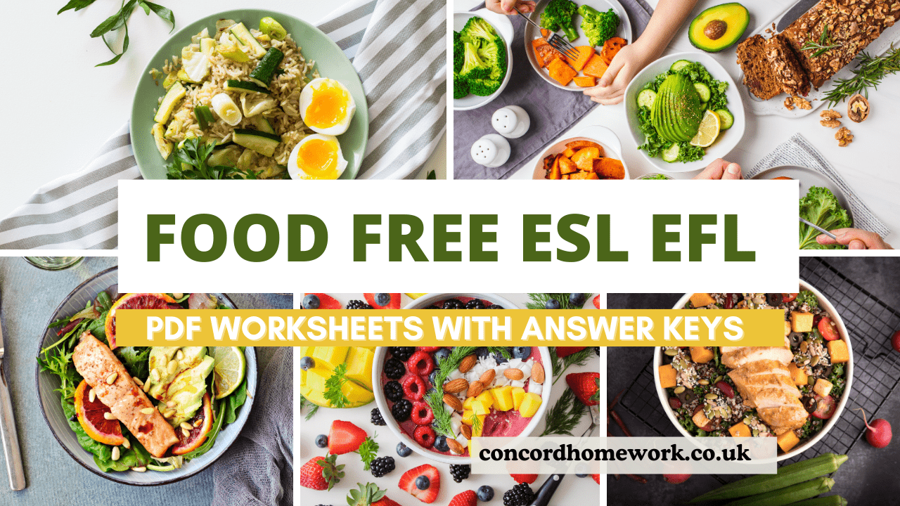FOOD free ESL EFL pdf worksheets with answer keys - ConcordHomework