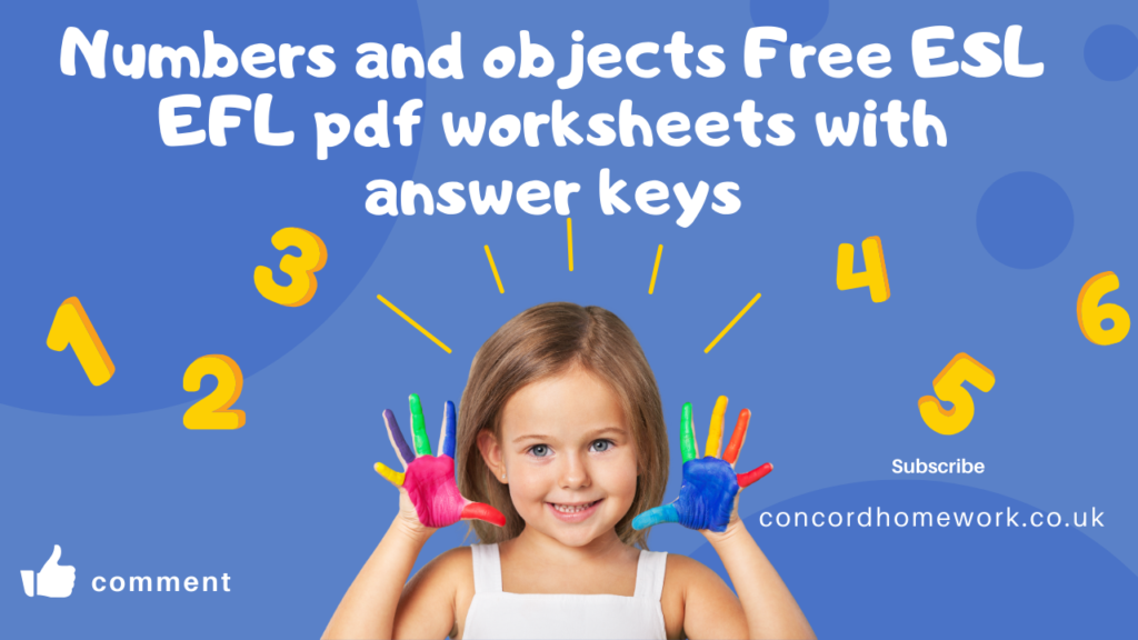 Numbers and objects Free ESL EFL pdf worksheets with answer keys ...