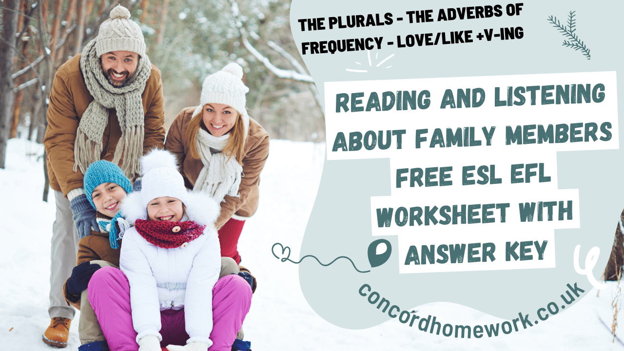 Reading and listening about family members free esl efl worksheet with ...