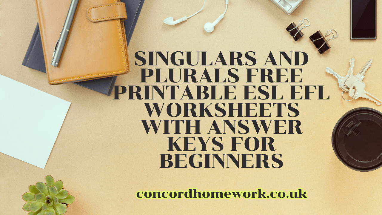 Singulars and plurals free printable ESL EFL worksheets with answer ...