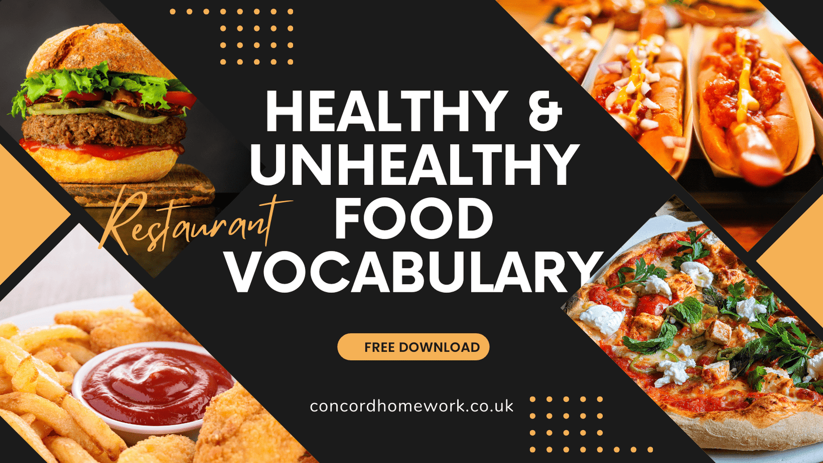Healthy and unhealthy food Vocabulary free ESL EFL worksheets with ...