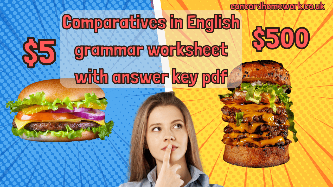 Comparatives in English grammar worksheet with answer key pdf - ENGLISH ...