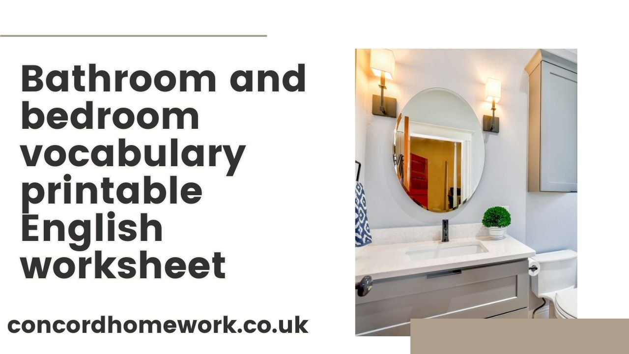 Bathroom and bedroom vocabulary printable English worksheet - High ...