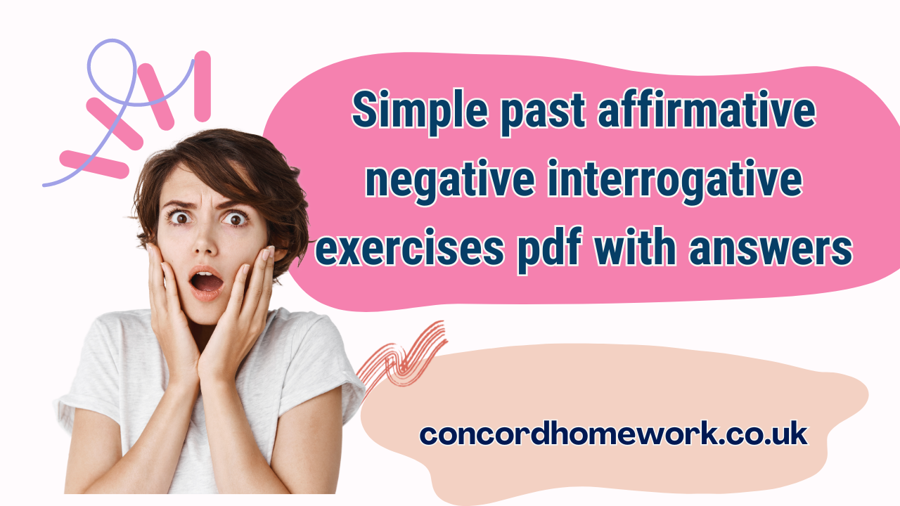 Simple past affirmative negative interrogative exercises pdf with ... Simple past affirmative negative interrogative exercises pdf with ...